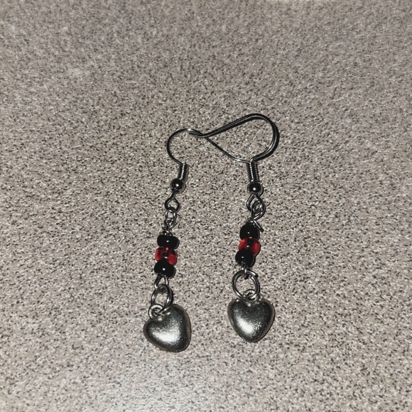 Hand Crafted | Jewelry | Heart Dangling Earrings | Poshmark
